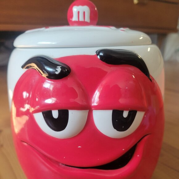 M&M'S | Accents | Mms Ceramic Candy Cookie Jar With Lid Canister Red ...